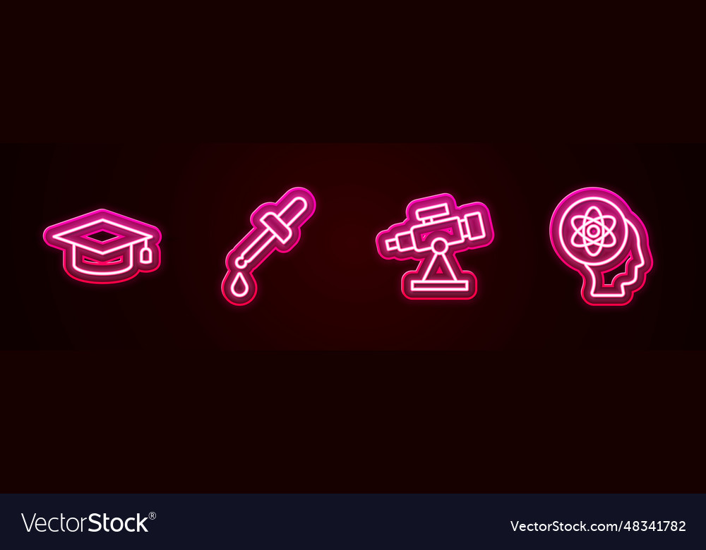 Set line graduation cap pipette telescope Vector Image Set line graduation cap pipette telescope Vector Image