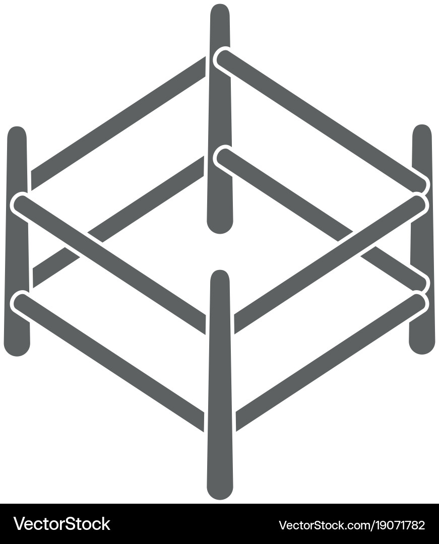 Wooden corral isolated icon Royalty Free Vector Image