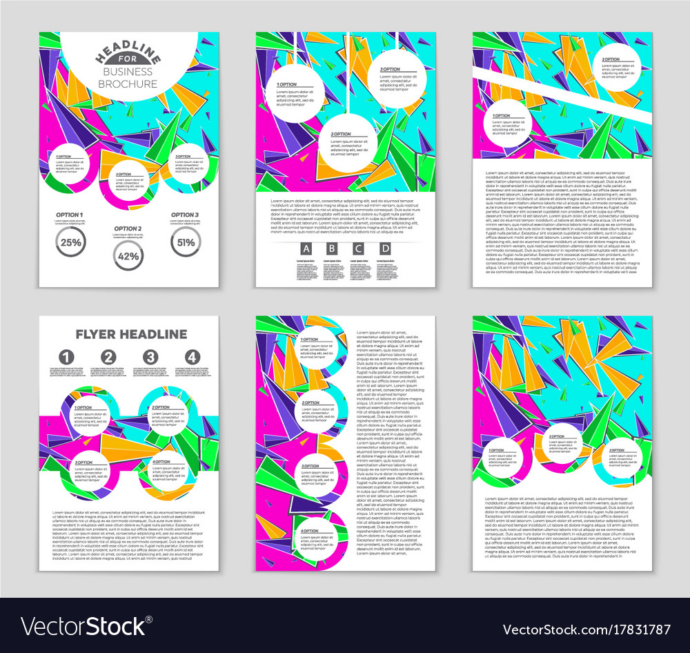 Abstract layout background set for art Royalty Free Vector
