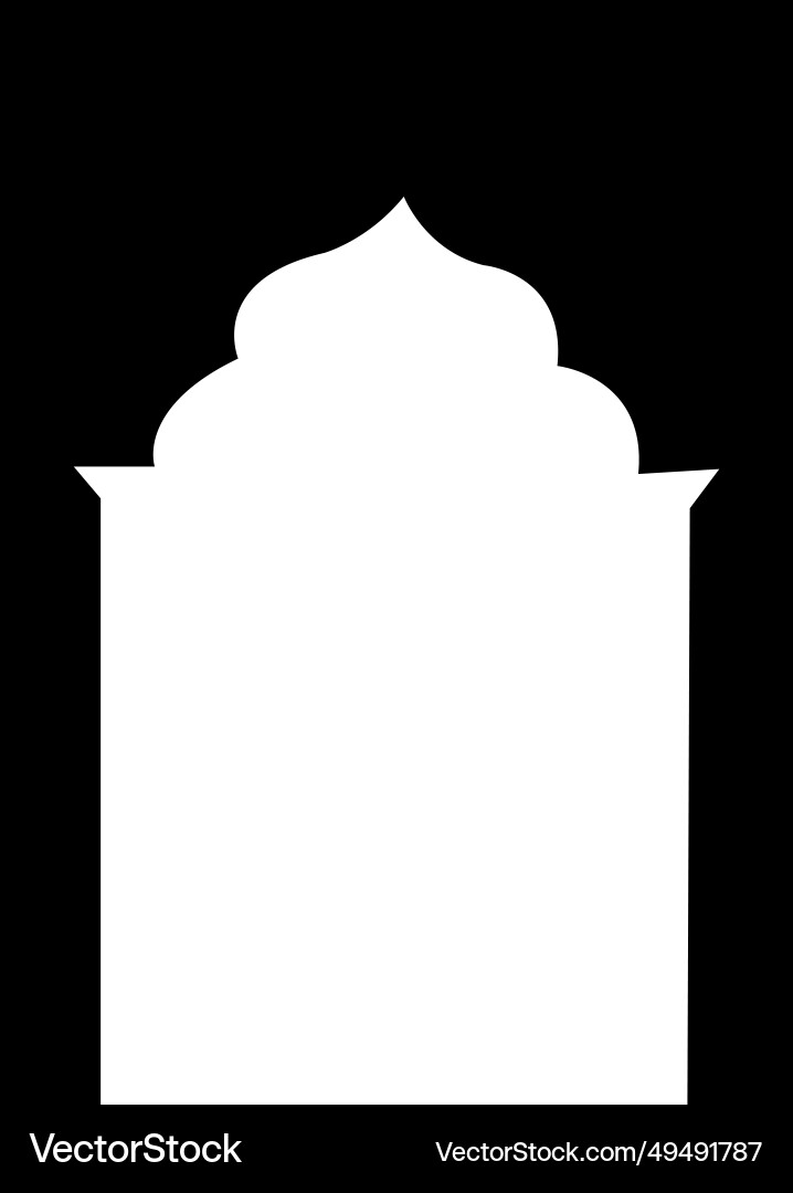 Arabic arch window and doors icon traditional Vector Image