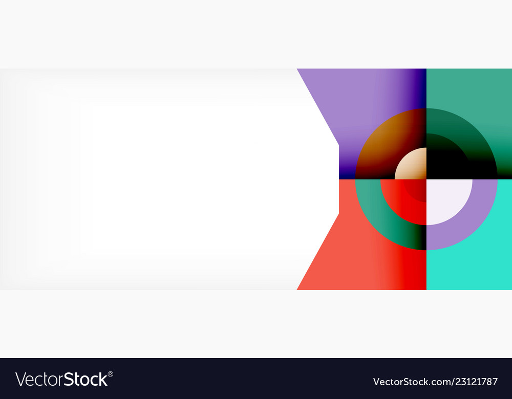 Colorful trendy geometric shapes background Vector Image