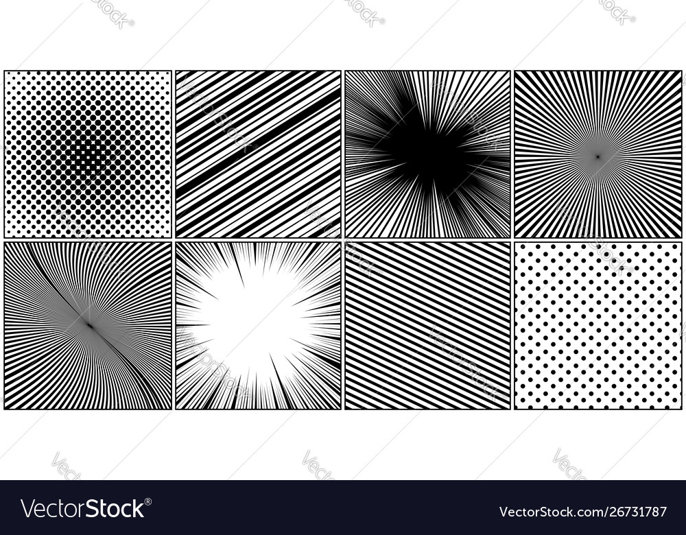 Comic book horizontal composition Royalty Free Vector Image