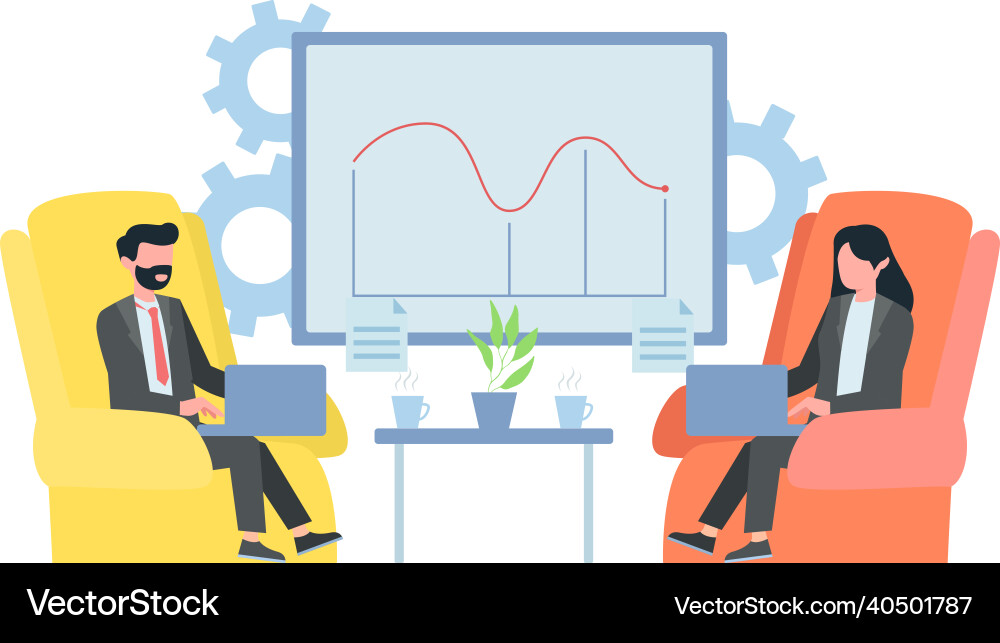 Concept of digital technology work with business Vector Image