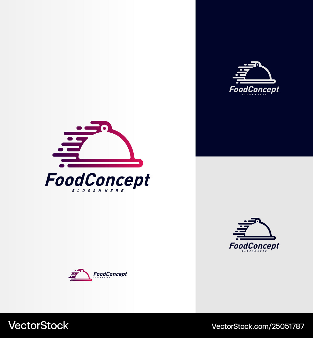 Fast food logo concept cooking design Royalty Free Vector