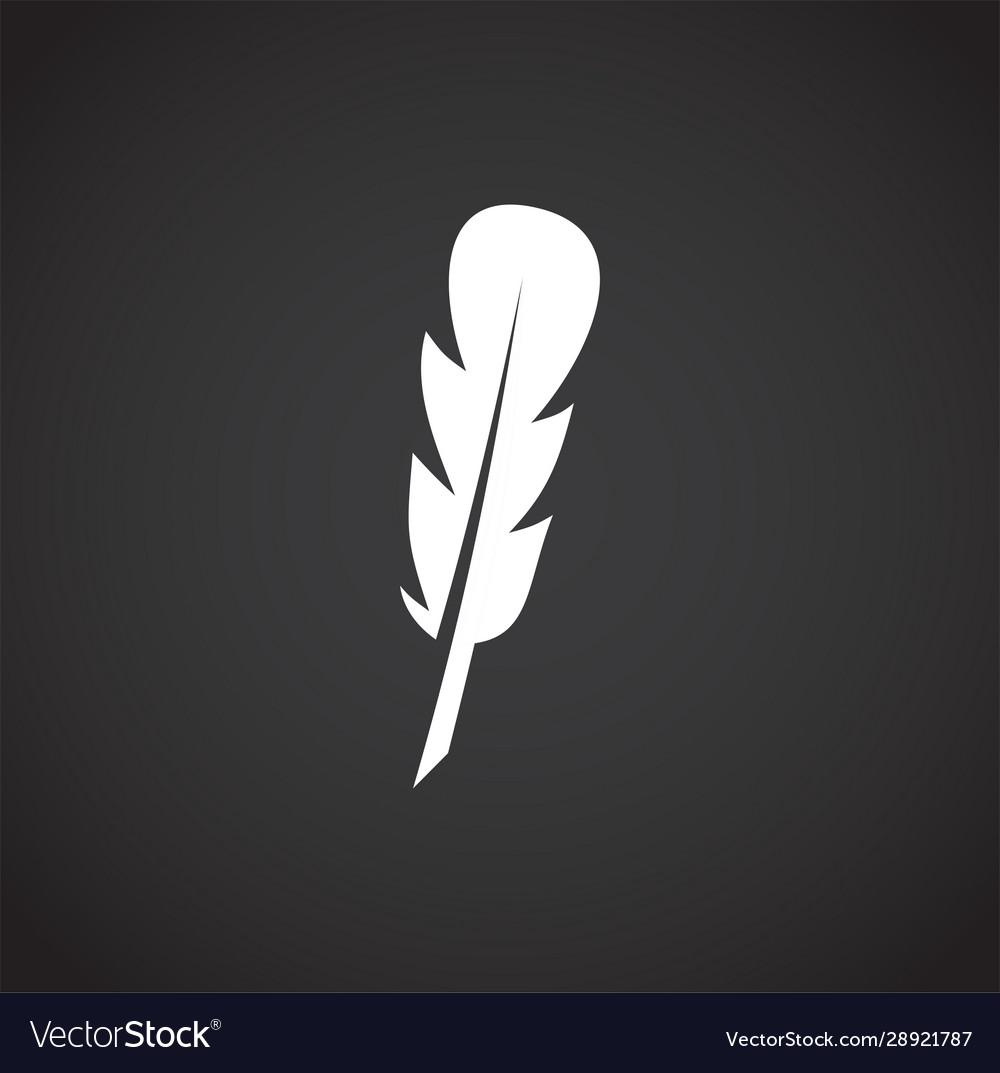 Feather icon on background for graphic and web Vector Image