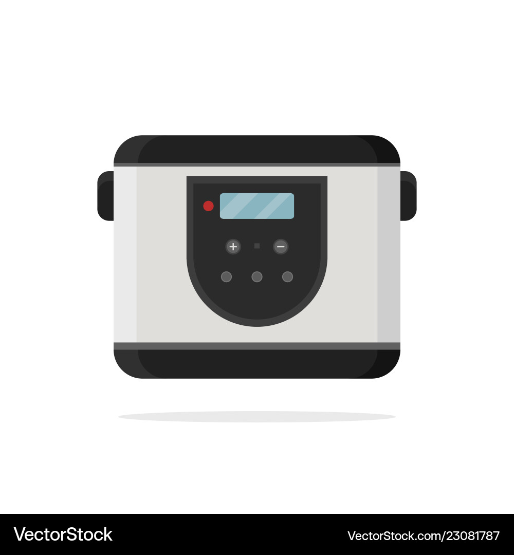 Flat icon of electric multi-cooker Royalty Free Vector Image