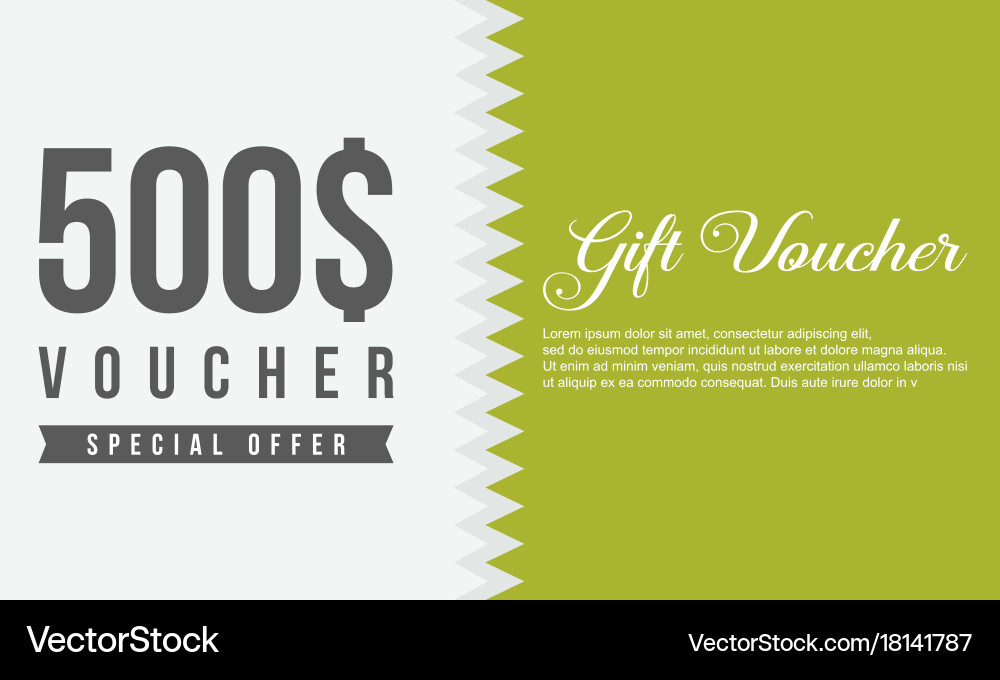 Gift voucher design style collection Royalty Free Vector