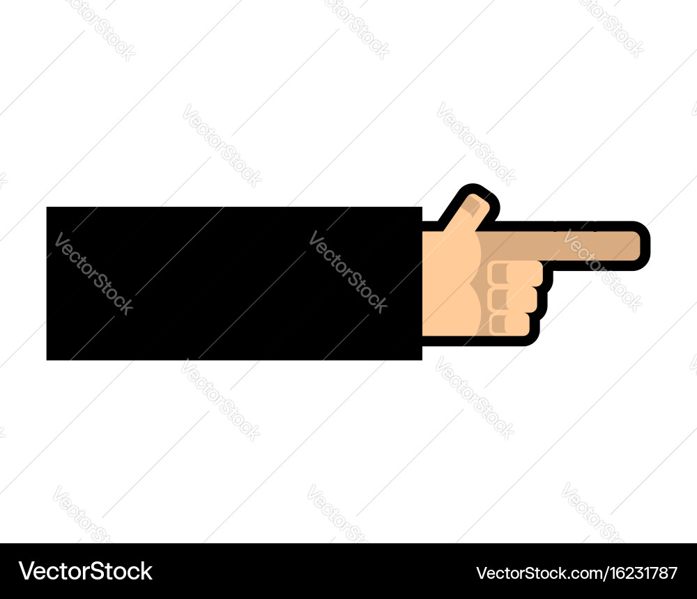 Hand arrow direction businessman arm pointing Vector Image