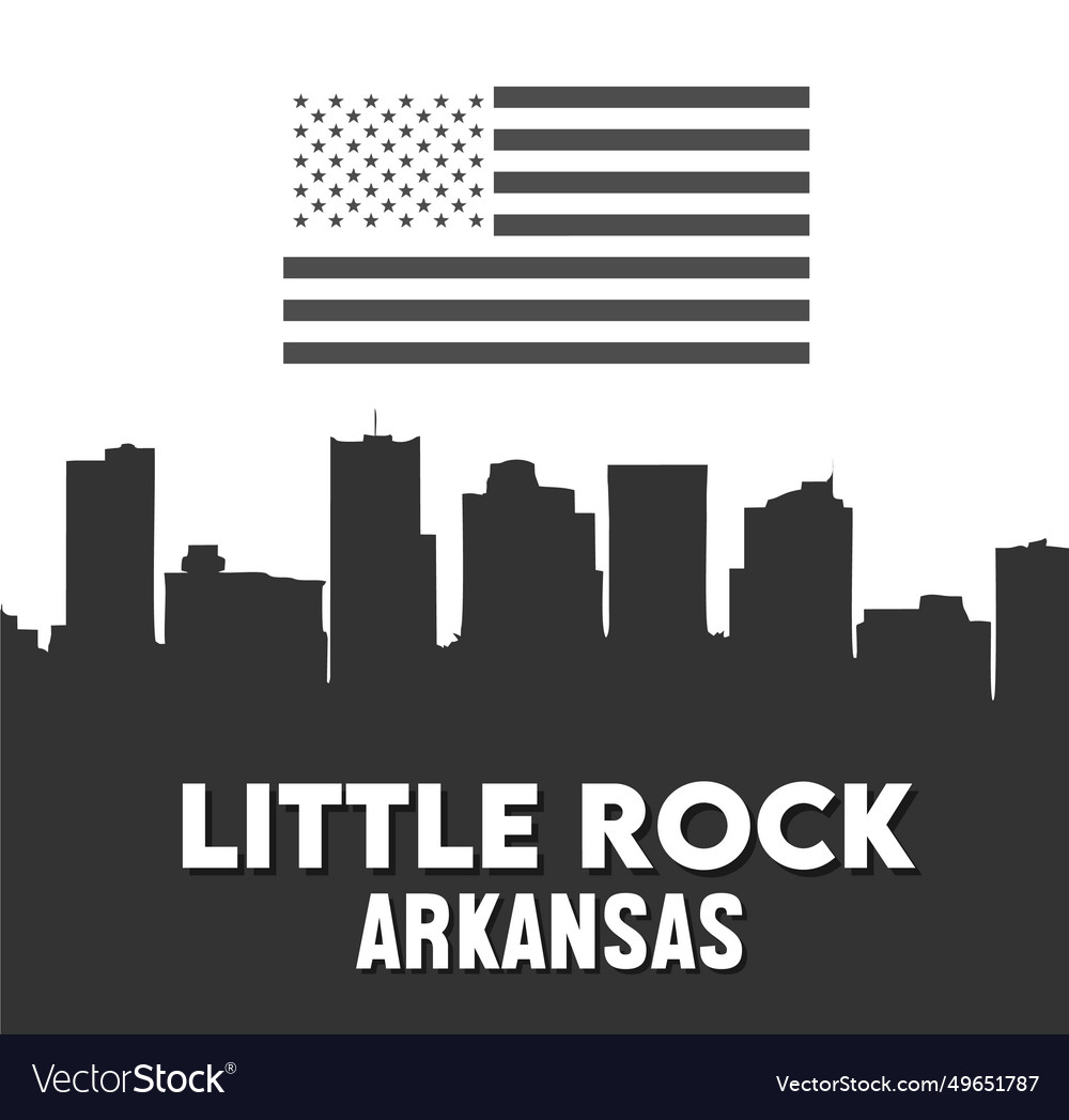 Little rock arkansas united states Royalty Free Vector Image