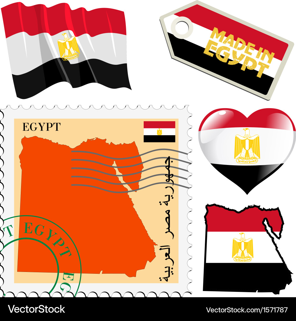 National colours of egypt Royalty Free Vector Image