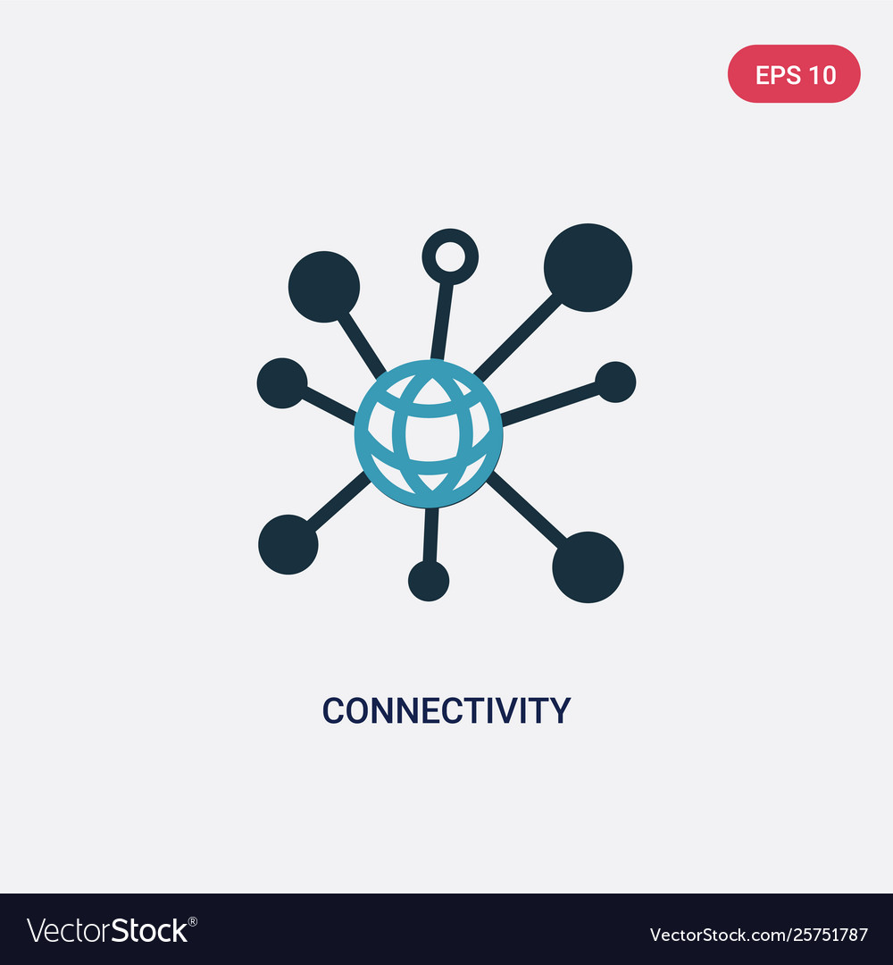 Two color connectivity icon from user interface Vector Image