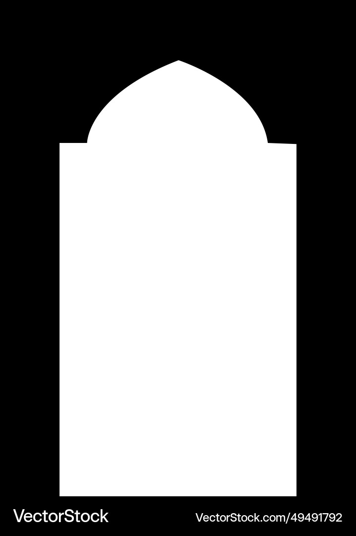 Arabic arch window and doors icon traditional Vector Image