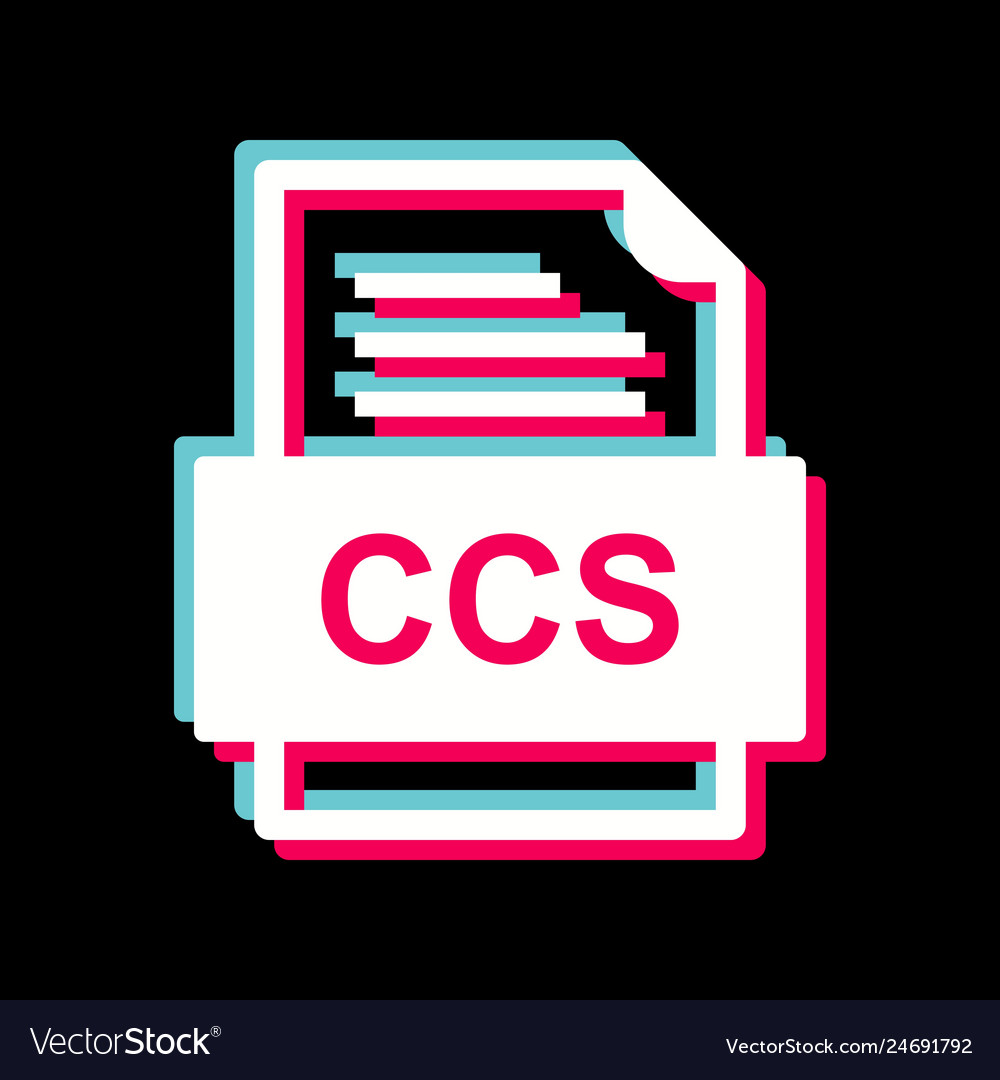 Ccs File Document Icon Royalty Free Vector Image