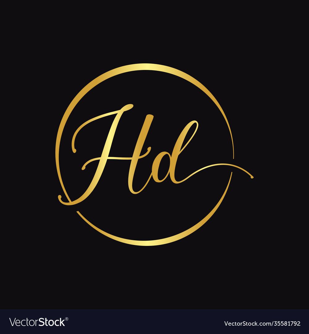 Hd script logo design template initial Royalty Free Vector