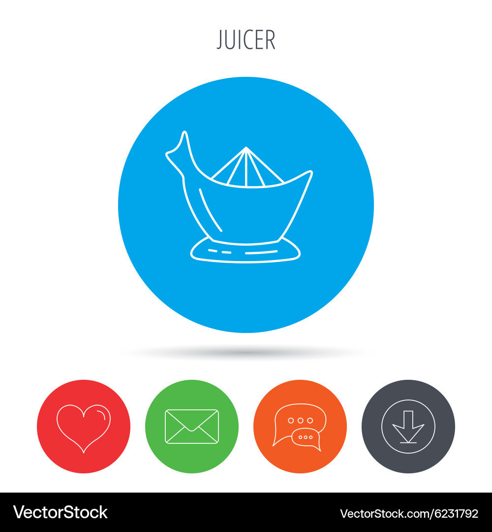 Juicer icon squeezer sign Royalty Free Vector Image