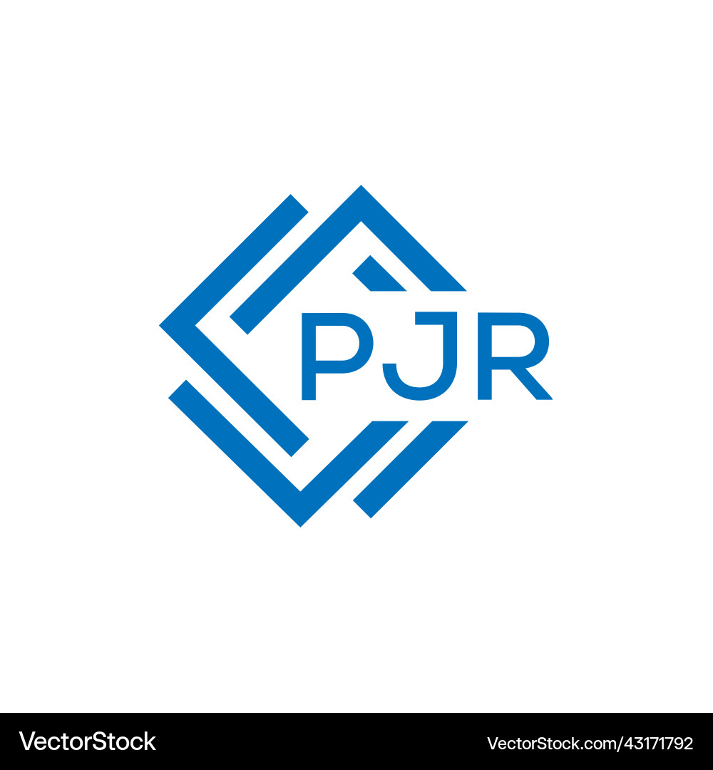 Pjr letter logo design on white background Vector Image