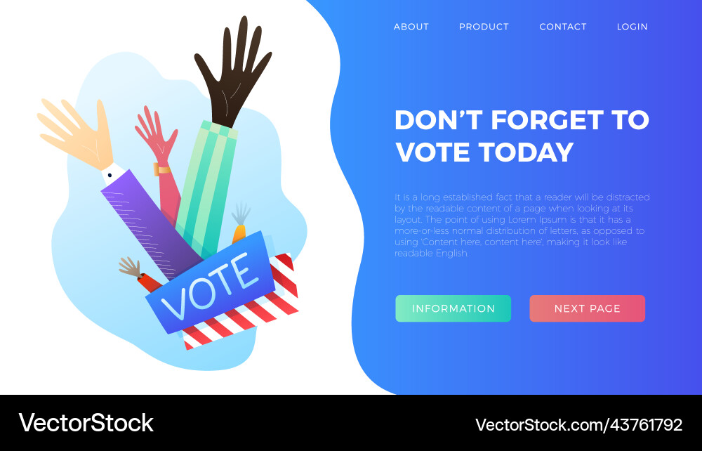 Set of hand draw hands voting concept Royalty Free Vector