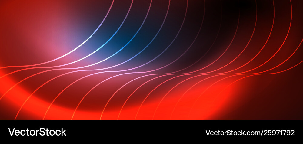 Trendy neon blue abstract design with waves and Vector Image