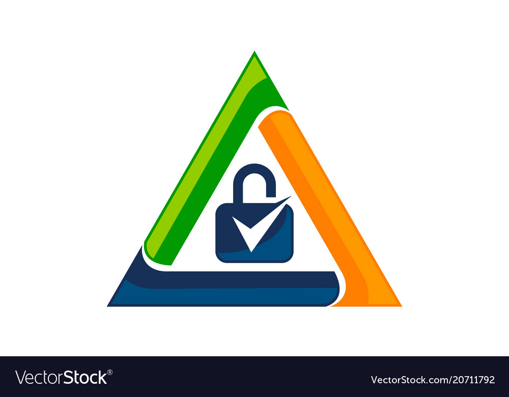 Triangle security Royalty Free Vector Image - VectorStock