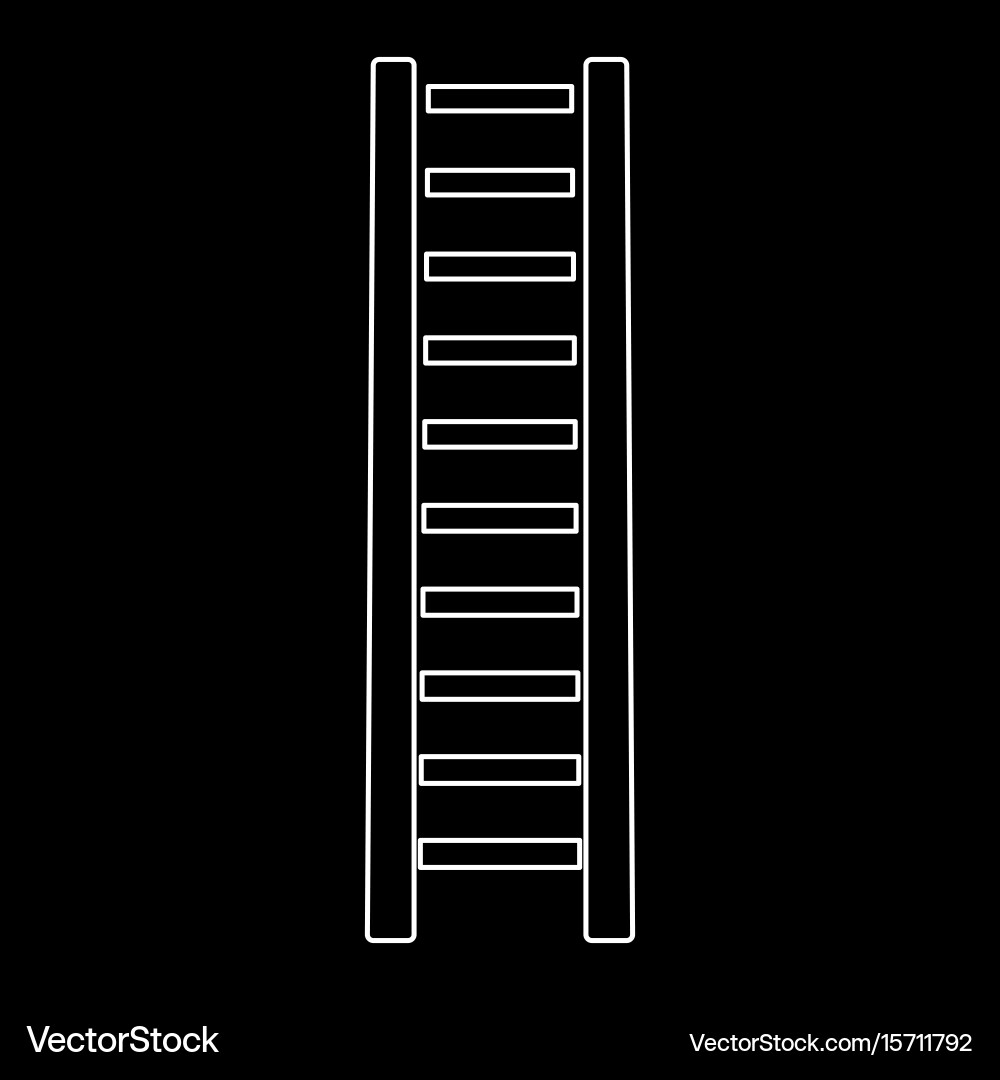 Wooden step ladder the white path icon Royalty Free Vector