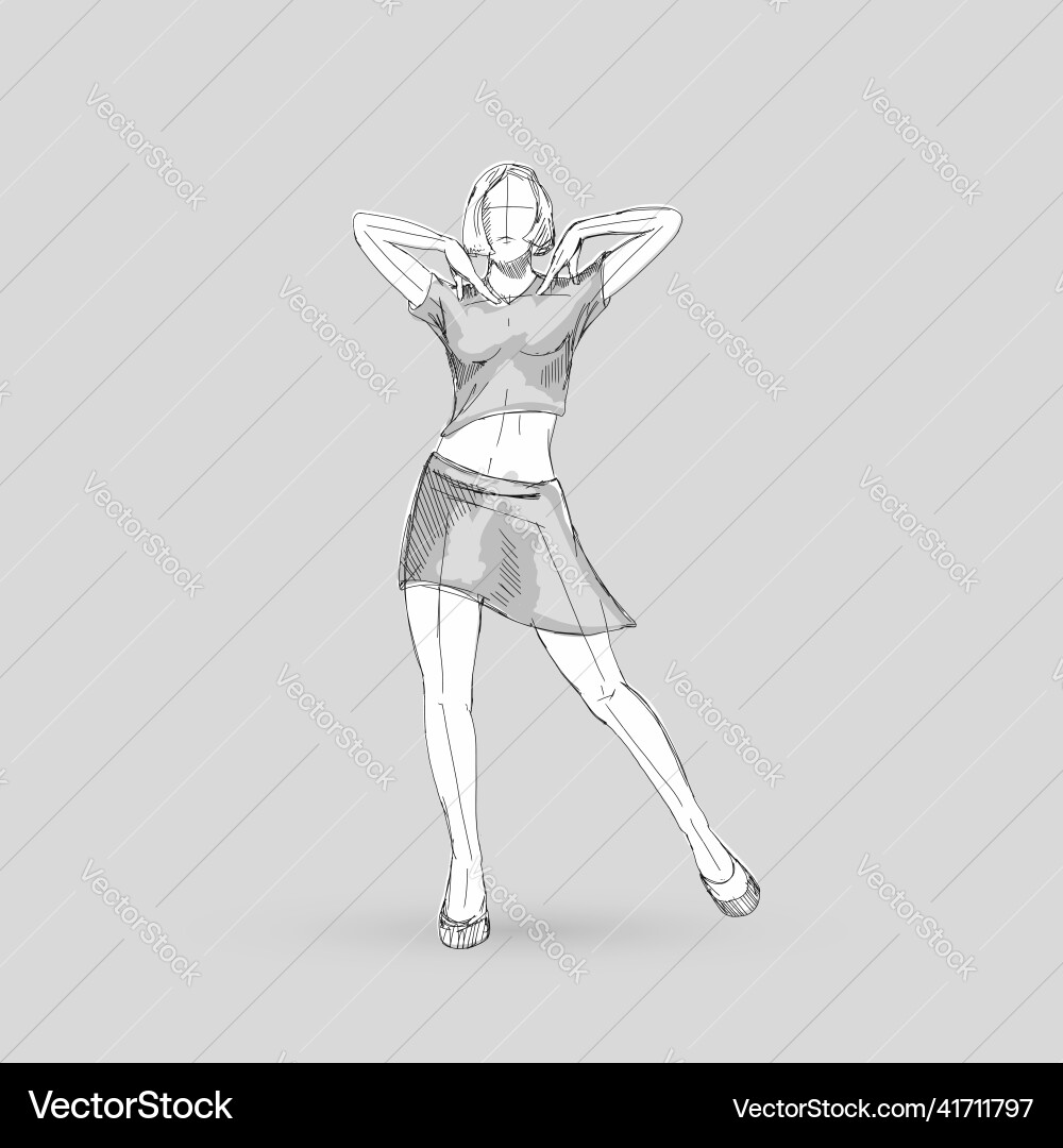 Dancing girl Royalty Free Vector Image - VectorStock