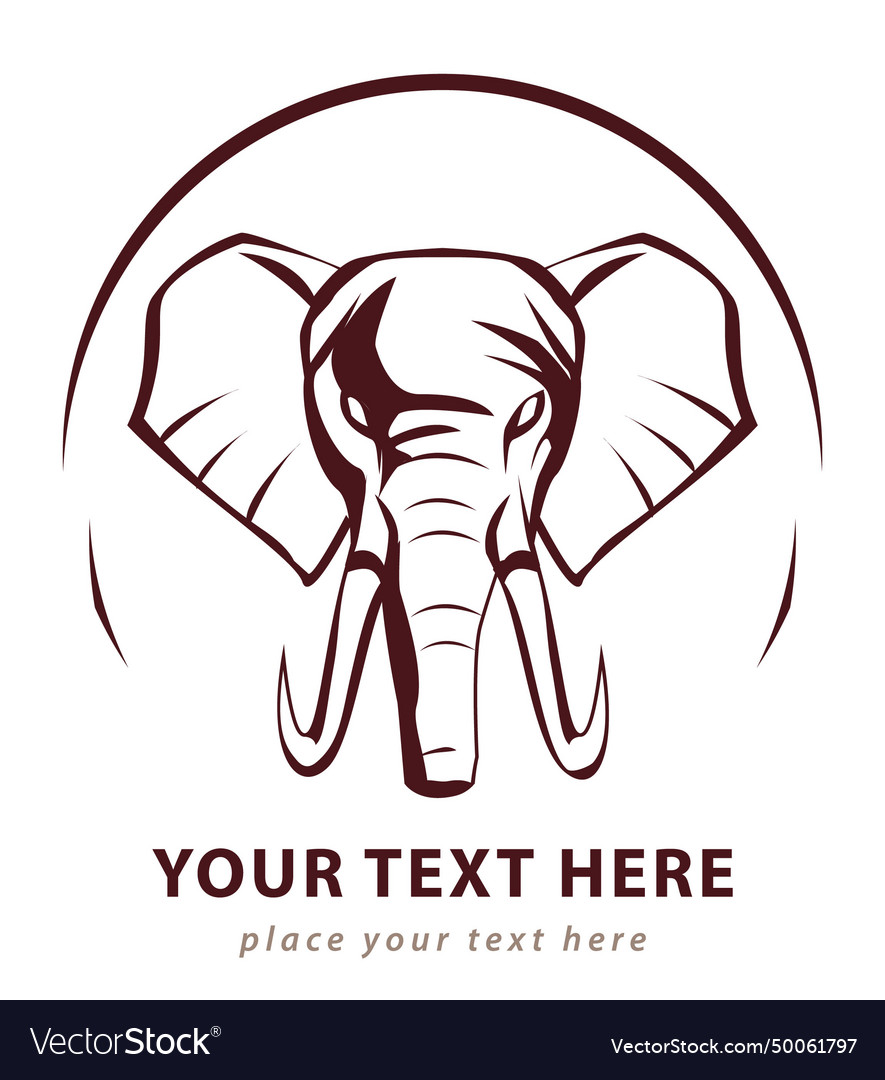 Elephant symbol Royalty Free Vector Image - VectorStock