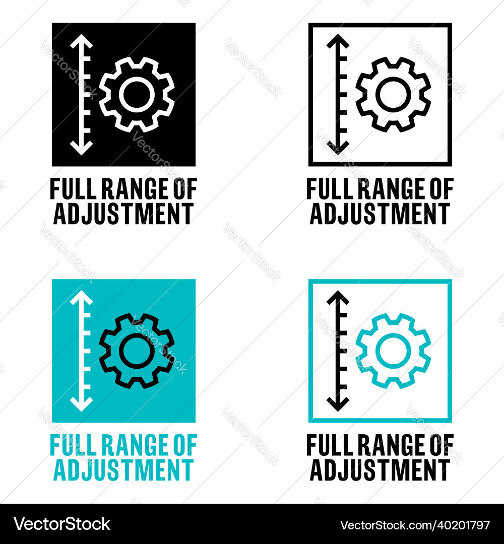 Full range of adjustment information sign Vector Image