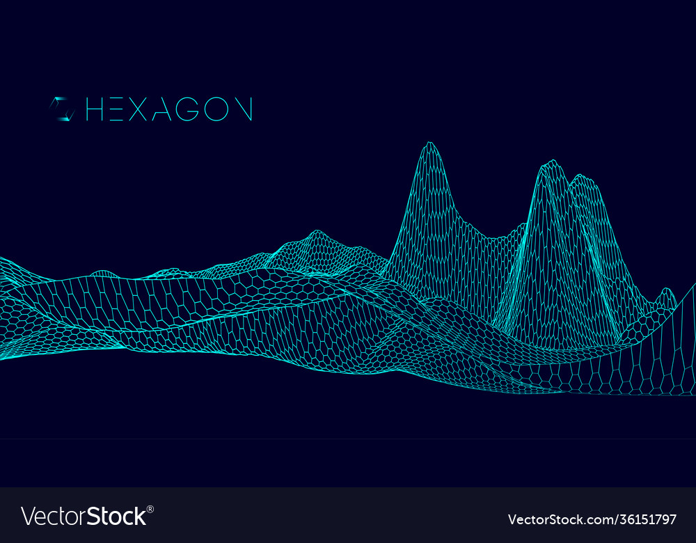 Hexagon technology background future technology Vector Image