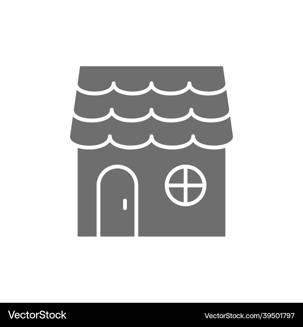 House grey icon isolated on white background Vector Image