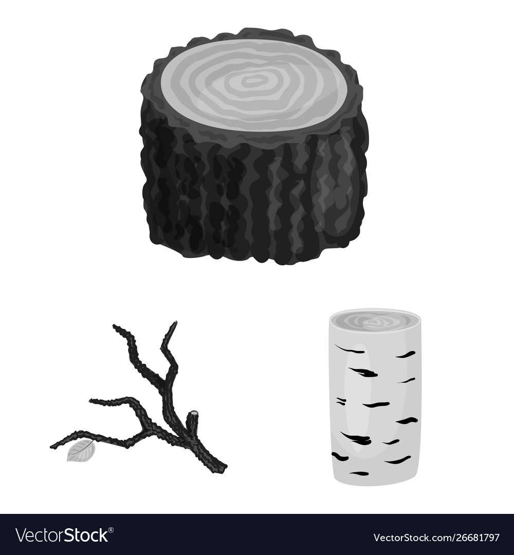 Isolated Object Forest And Wooden Logo Royalty Free Vector