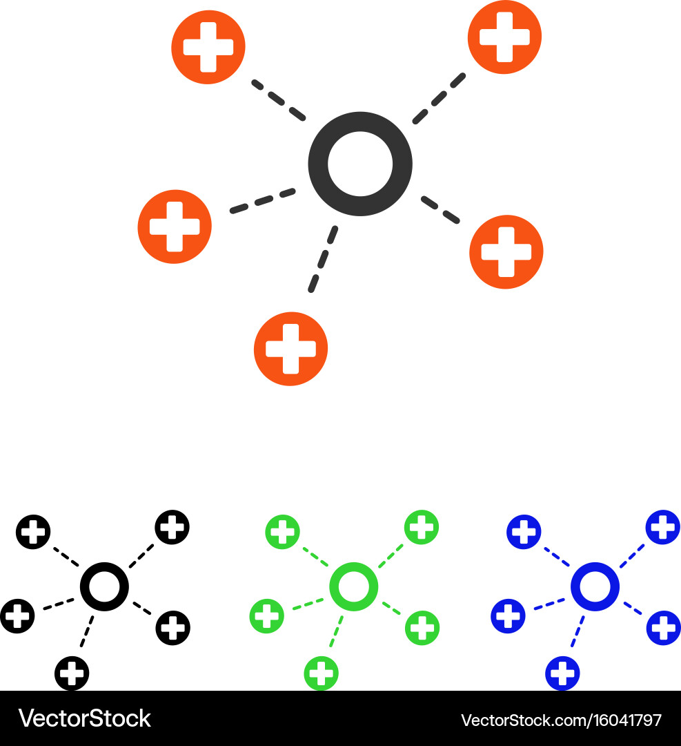Medical connections flat icon Royalty Free Vector Image