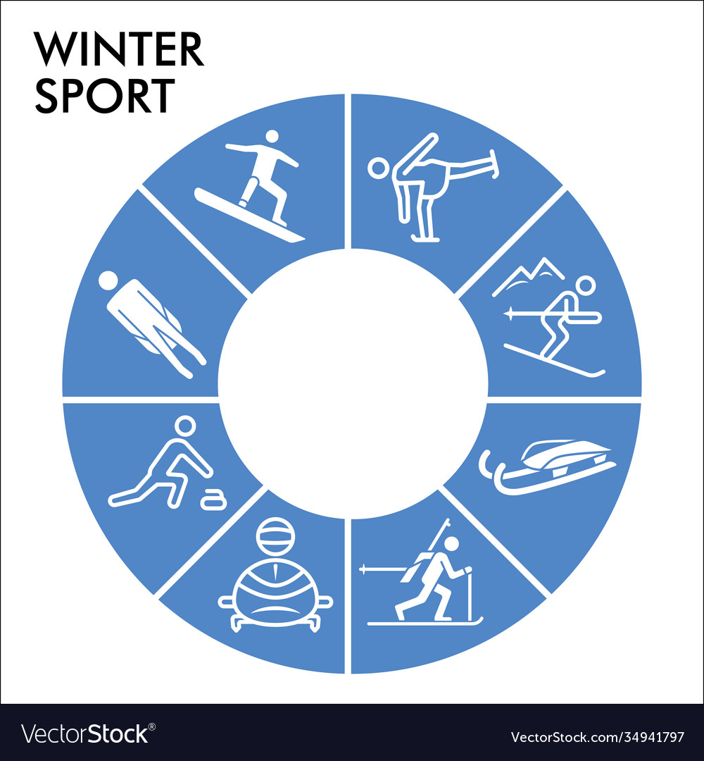 Modern winter sport infographic design template Vector Image