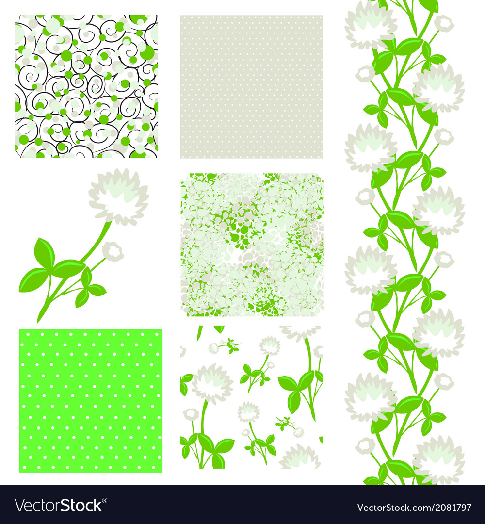 Seamless patterns set Royalty Free Vector Image