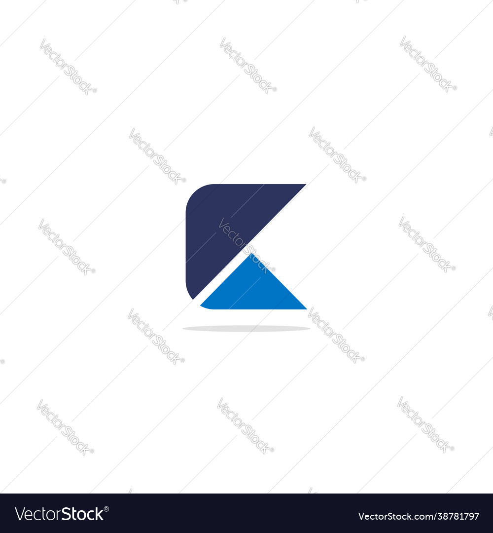 Shape triangle square c logo Royalty Free Vector Image