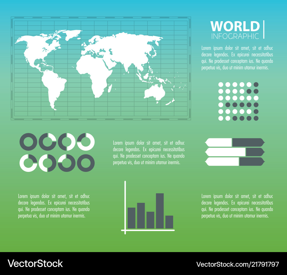 World infographic concept Royalty Free Vector Image