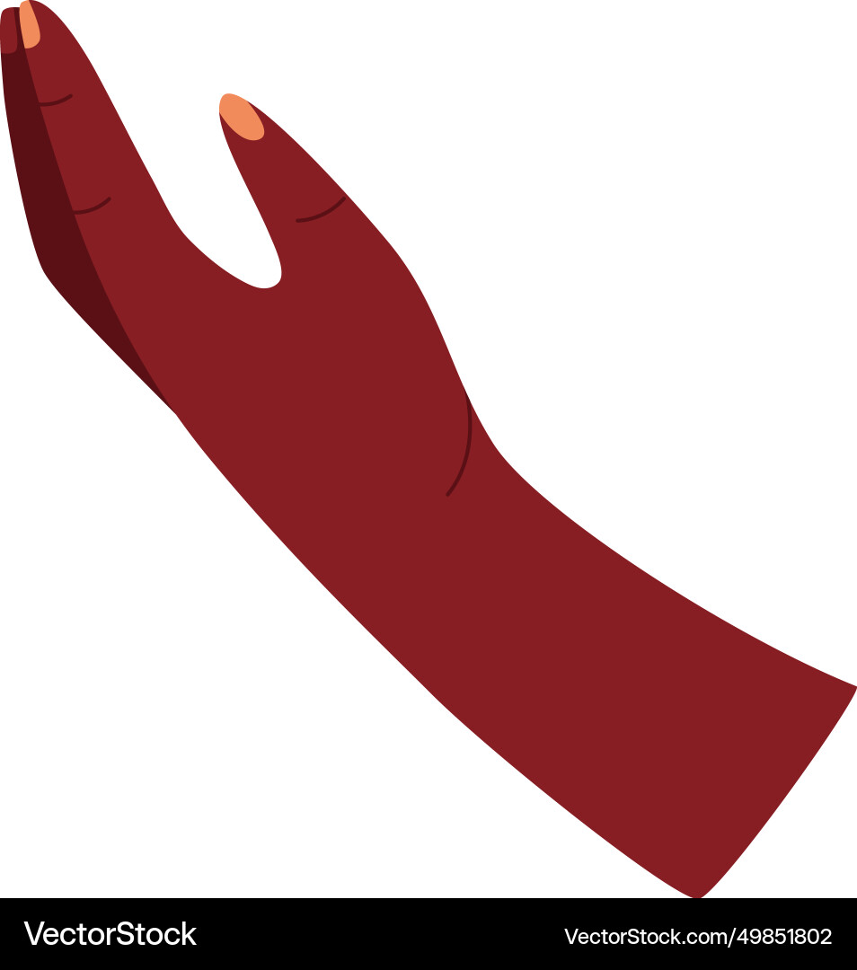 Cartoon hand reaching out open palm gesture Vector Image