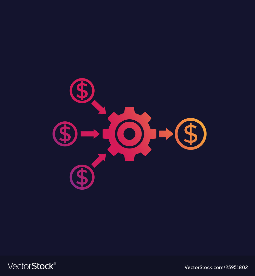 Cash flow optimization Royalty Free Vector Image