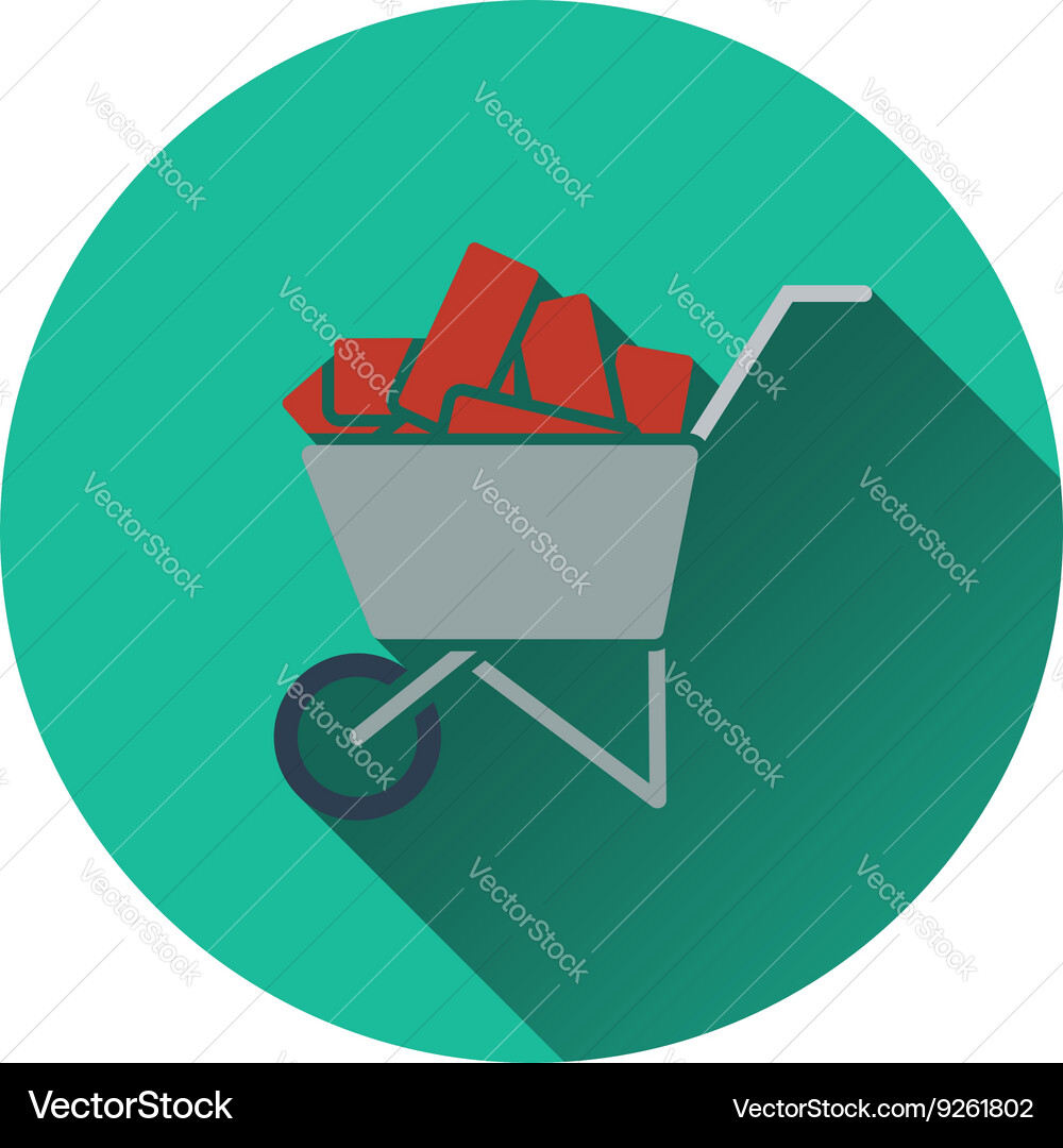 Icon of construction cart Royalty Free Vector Image
