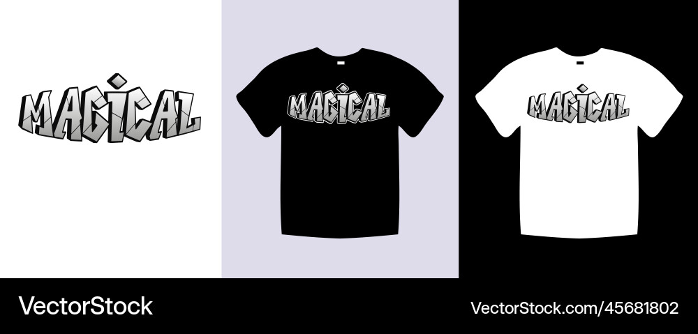 Magical typography t shirt lettering quotes Vector Image