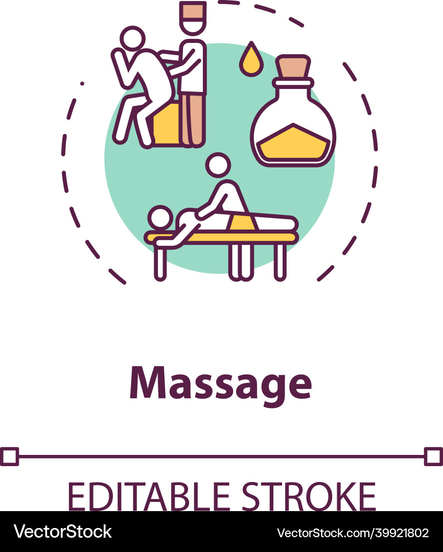 Massage concept icon relaxing therapeutic Vector Image