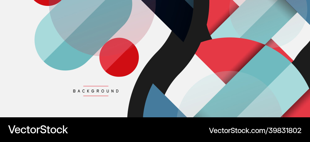 Round geometric shapes lines and circles Vector Image
