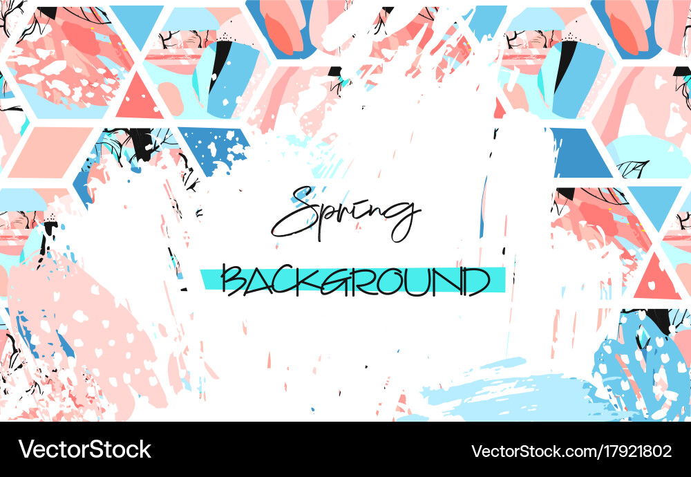 Spring sale design collection six hand drawn Vector Image