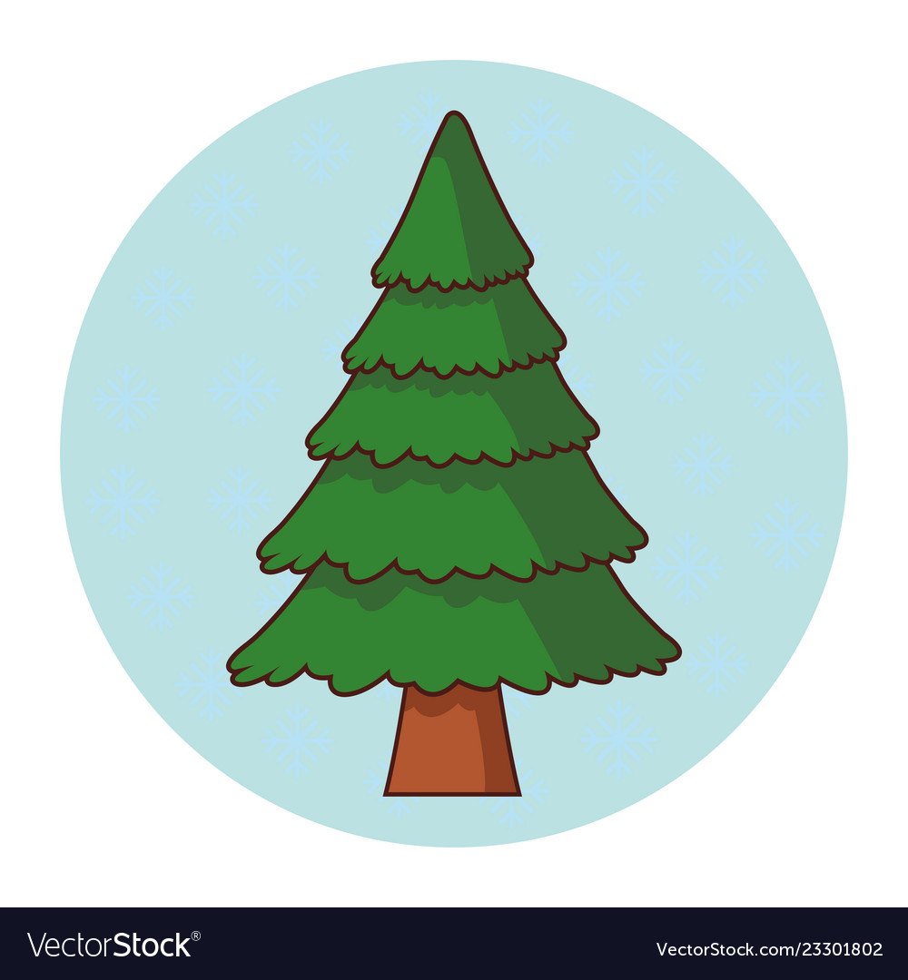 Tree pine cartoon Royalty Free Vector Image - VectorStock