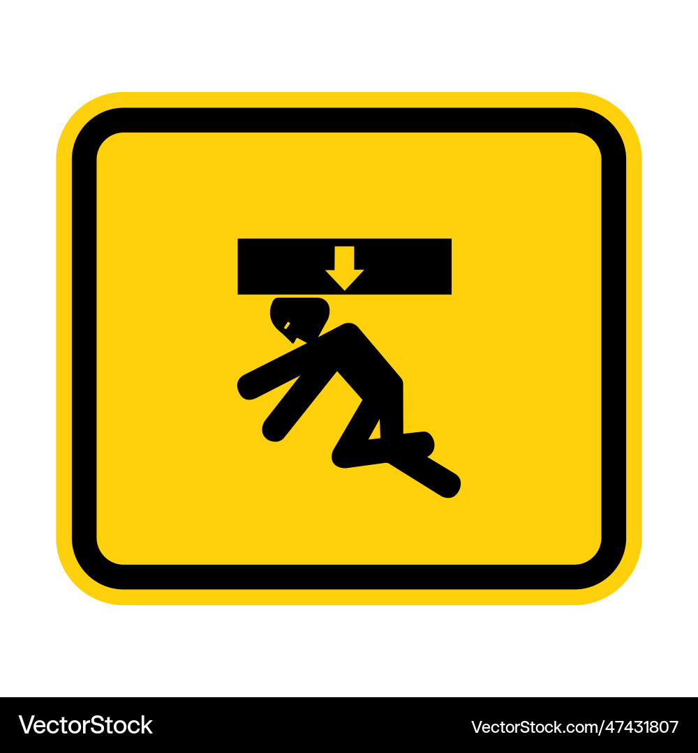 Body crush force from above symbol sign isolate Vector Image