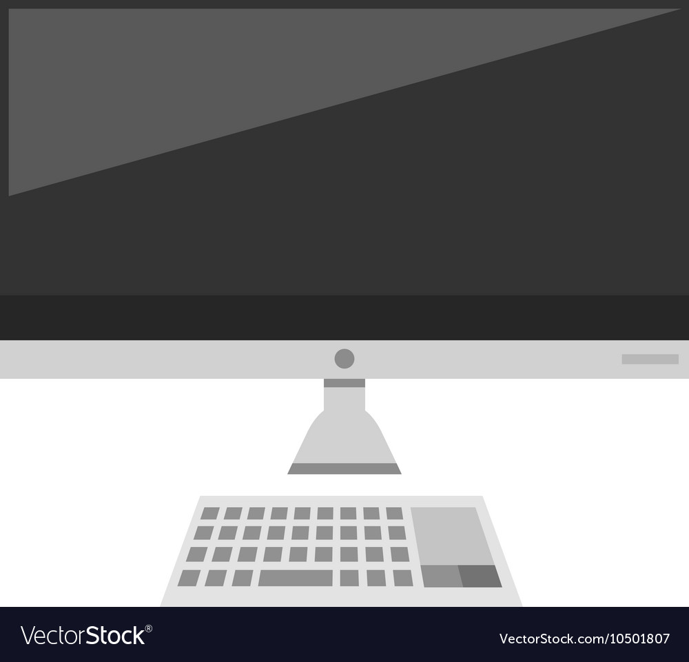 Desktop computer Royalty Free Vector Image - VectorStock