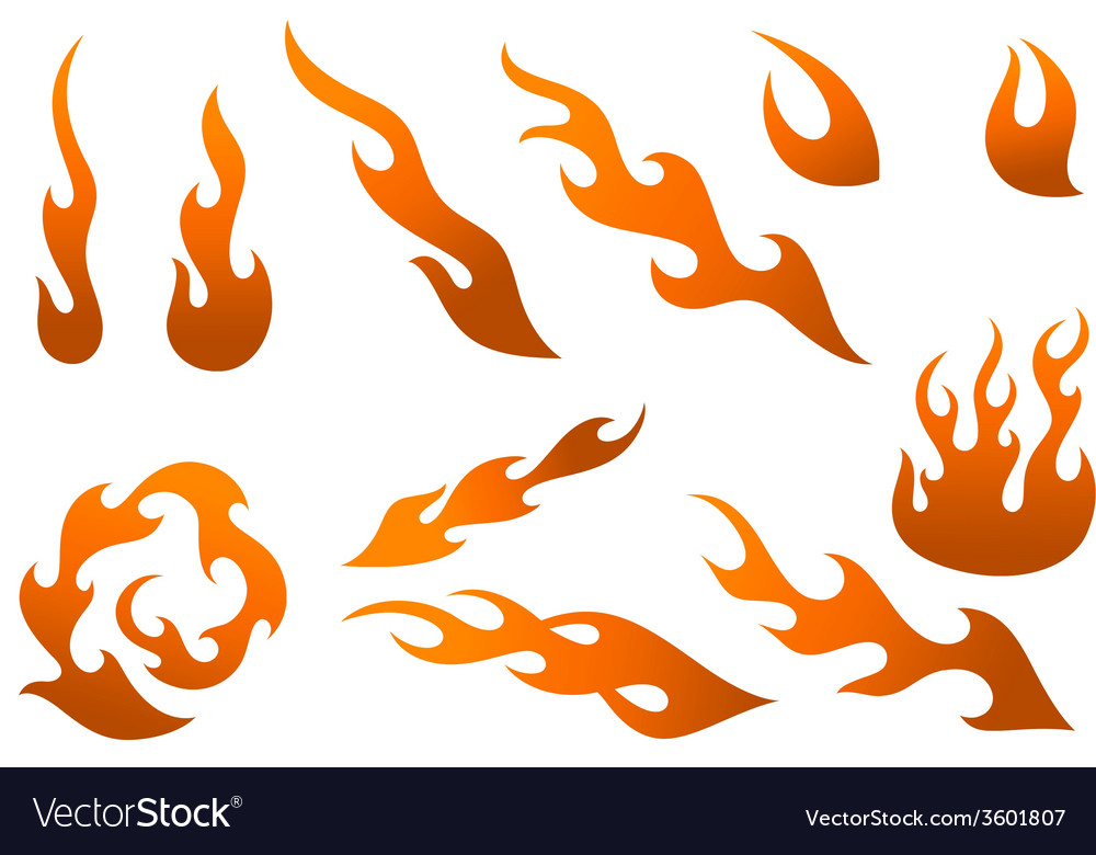 Flames Royalty Free Vector Image - VectorStock
