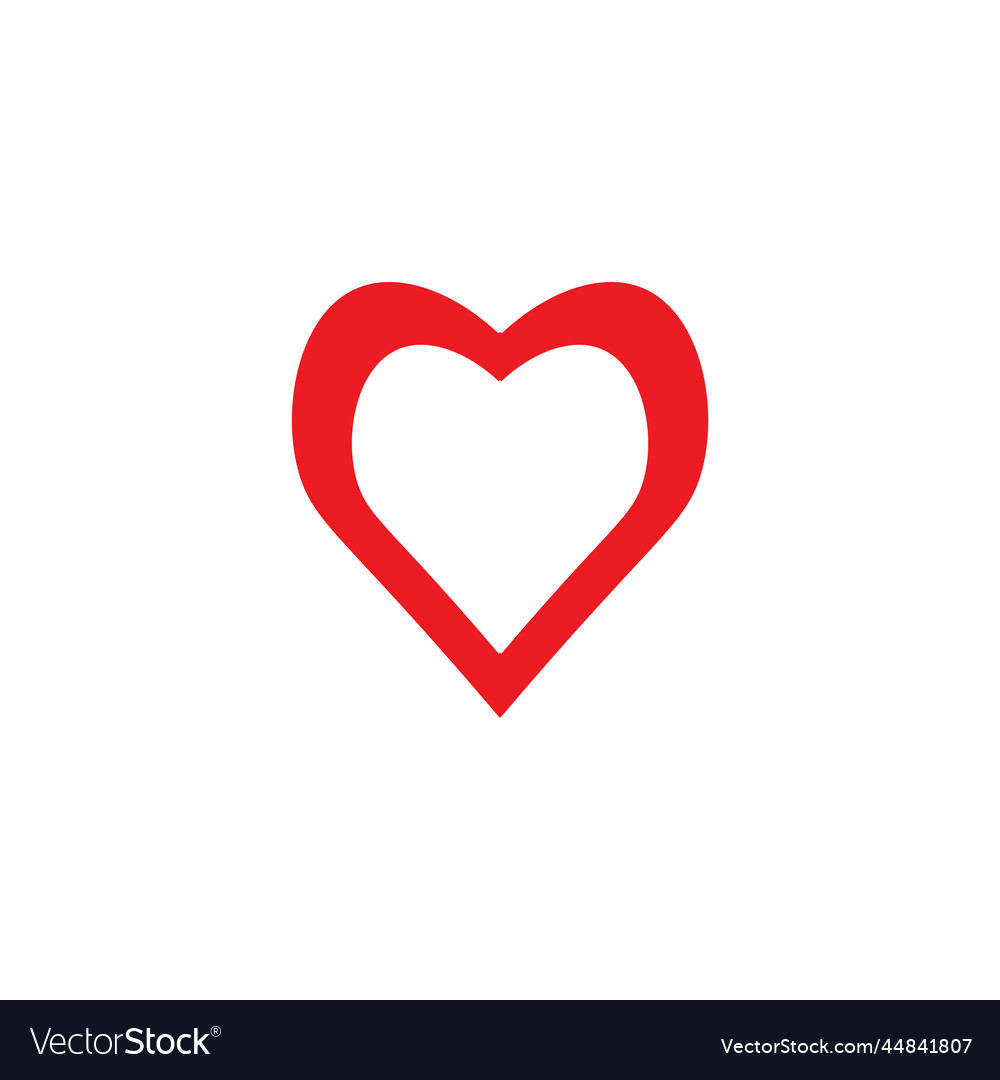 Heart icon logo design template isolated Vector Image