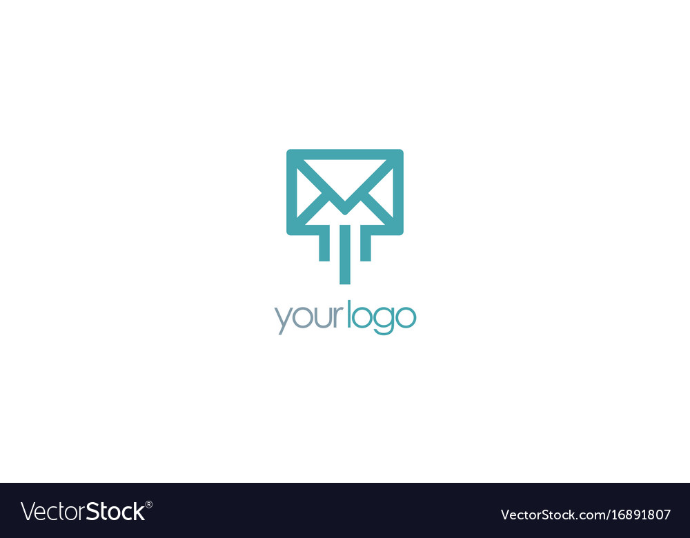Mail message logo Royalty Free Vector Image - VectorStock