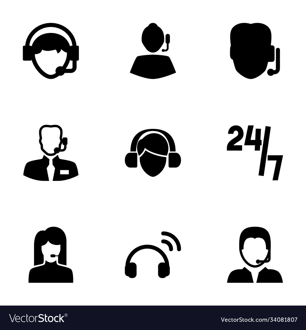 Operator icons Royalty Free Vector Image - VectorStock
