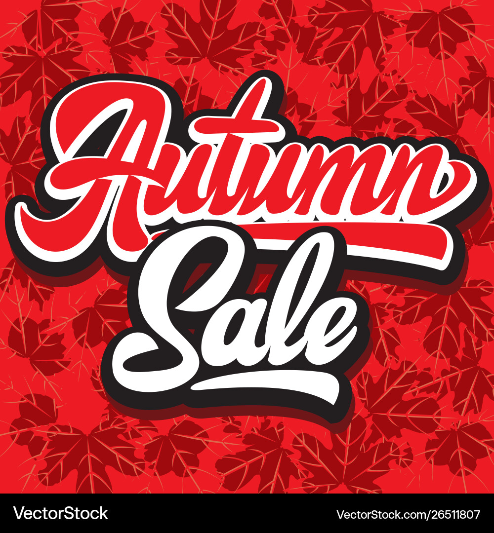 Template for design advertising on autumn Vector Image